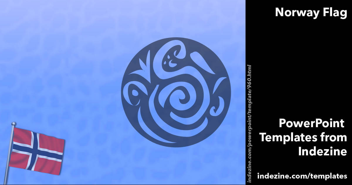 Norway Flag 04 PowerPoint Template