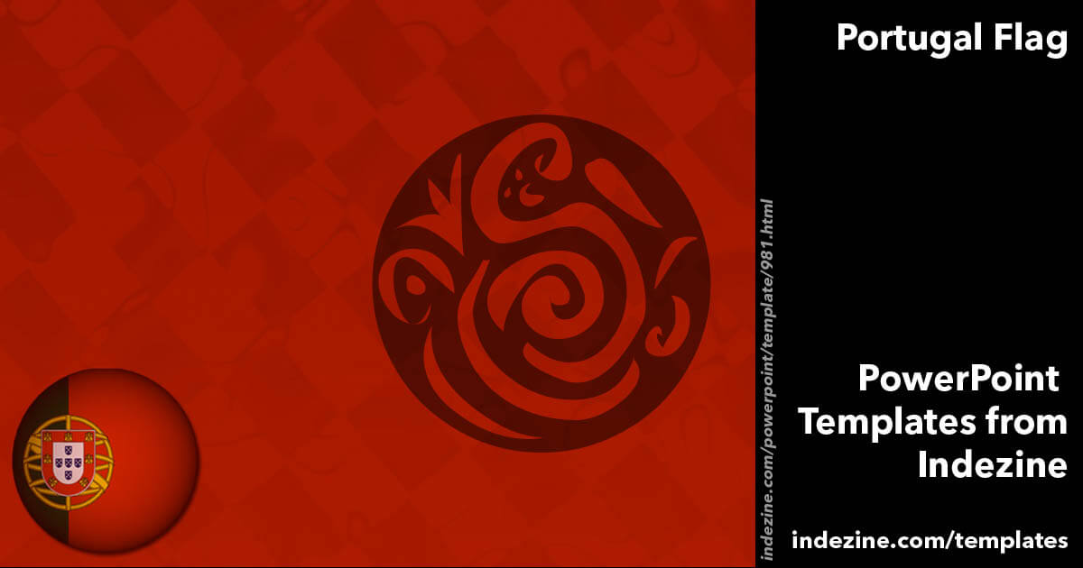 Portugal Flag 03 PowerPoint Template