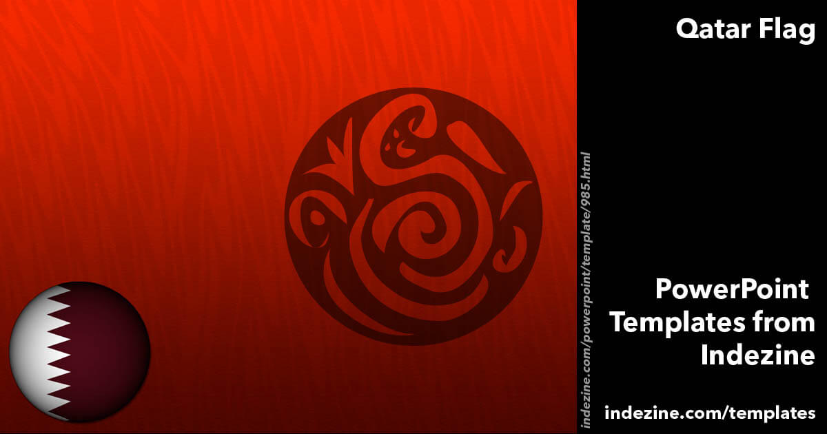 Qatar Flag 03 PowerPoint Template