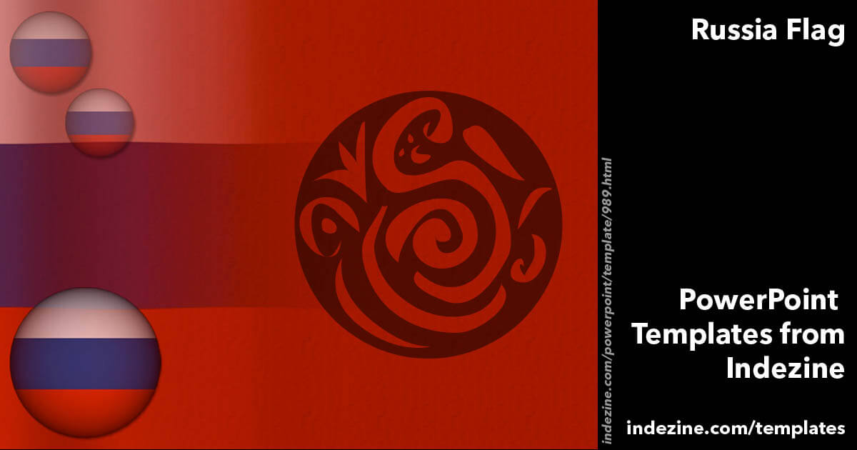 Russia Flag 05 PowerPoint Template