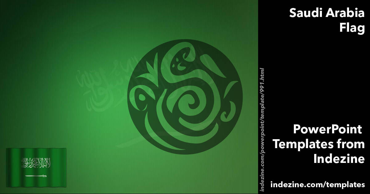 Saudi Arabia Flag 01 PowerPoint Template