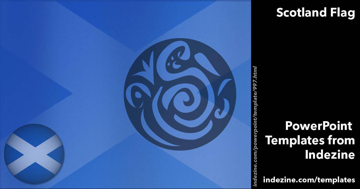 Scotland Flag 03 PowerPoint Template