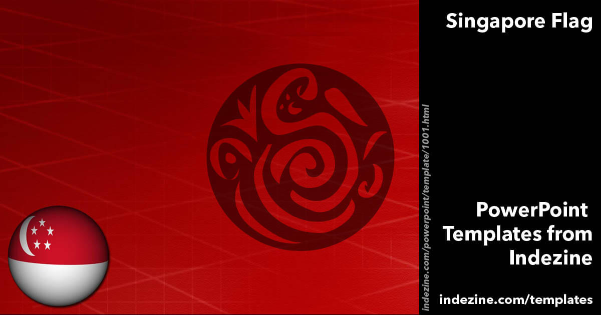 Singapore Flag 03 PowerPoint Template