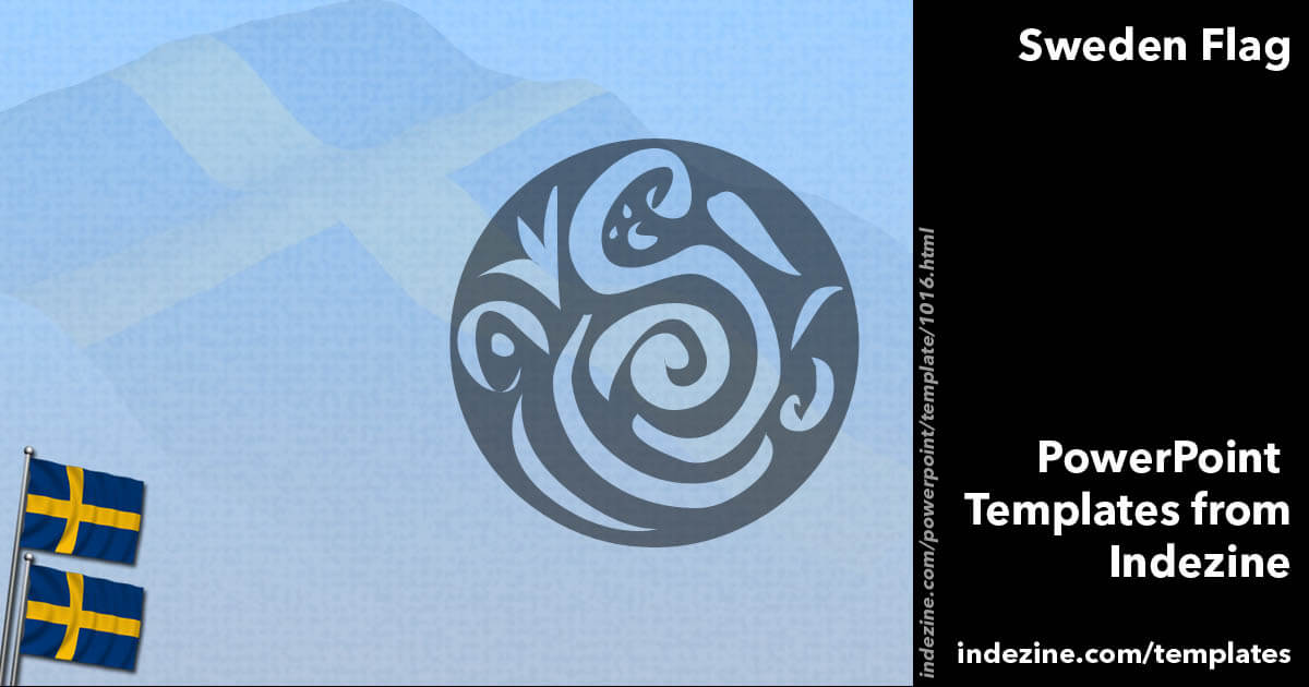 Sweden Flag 04 PowerPoint Template