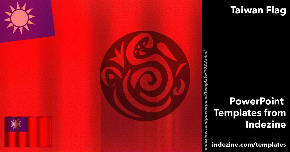 Taiwan Flag 02 PowerPoint Template