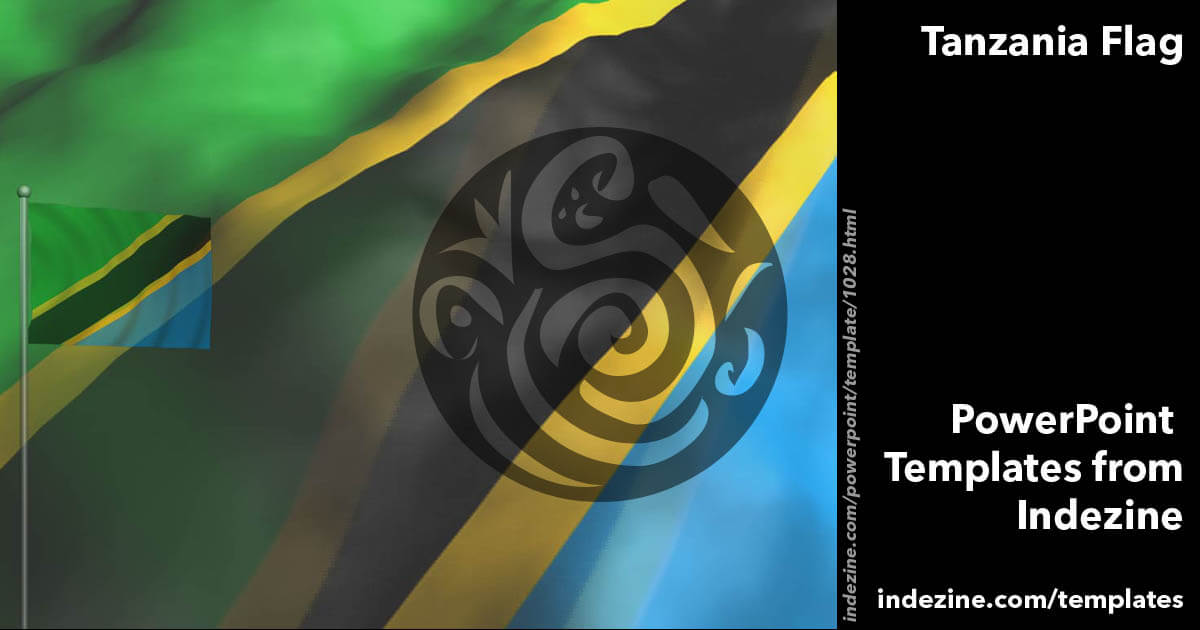 Tanzania Flag 02 PowerPoint Template