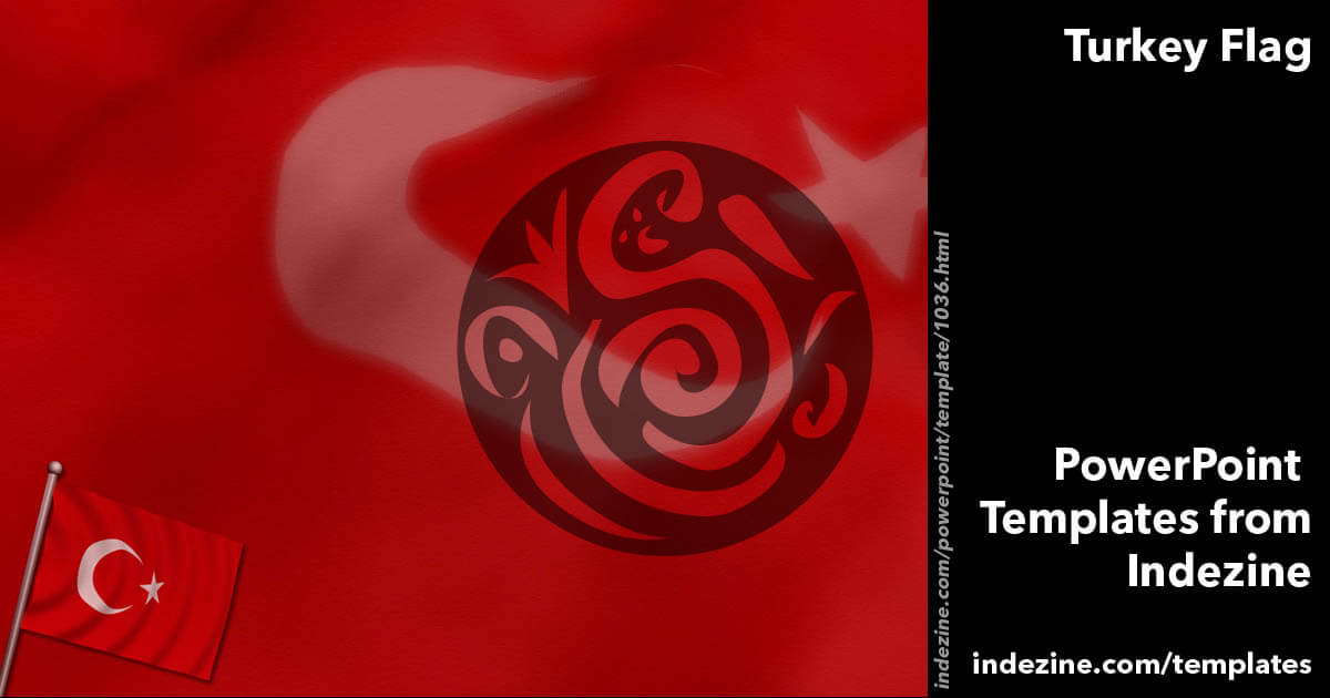 Turkey Flag 05 PowerPoint Template