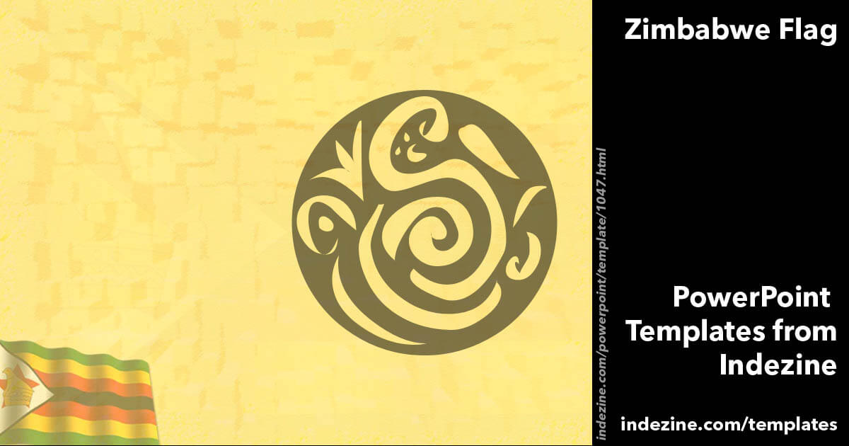 Zimbabwe Flag 01 PowerPoint Template