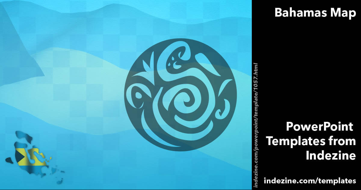 Bahamas Map 02 PowerPoint Template