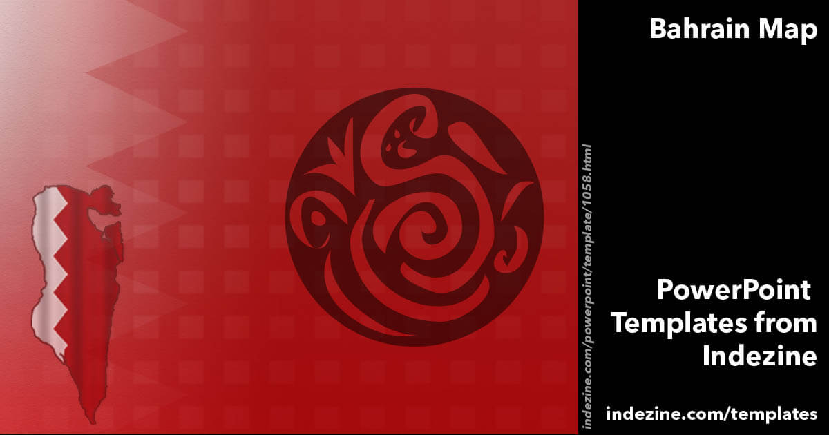 Bahrain Map 02 PowerPoint Template