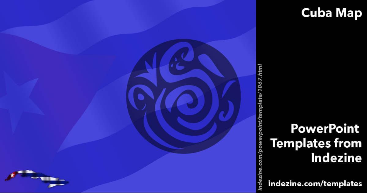 Cuba Map 02 PowerPoint Template