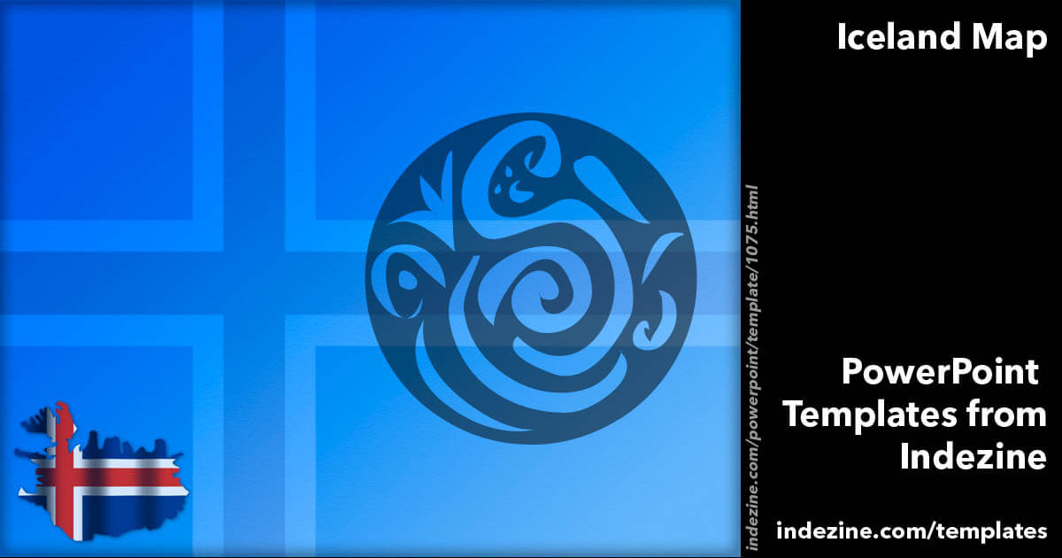 Iceland Map 02 PowerPoint Template