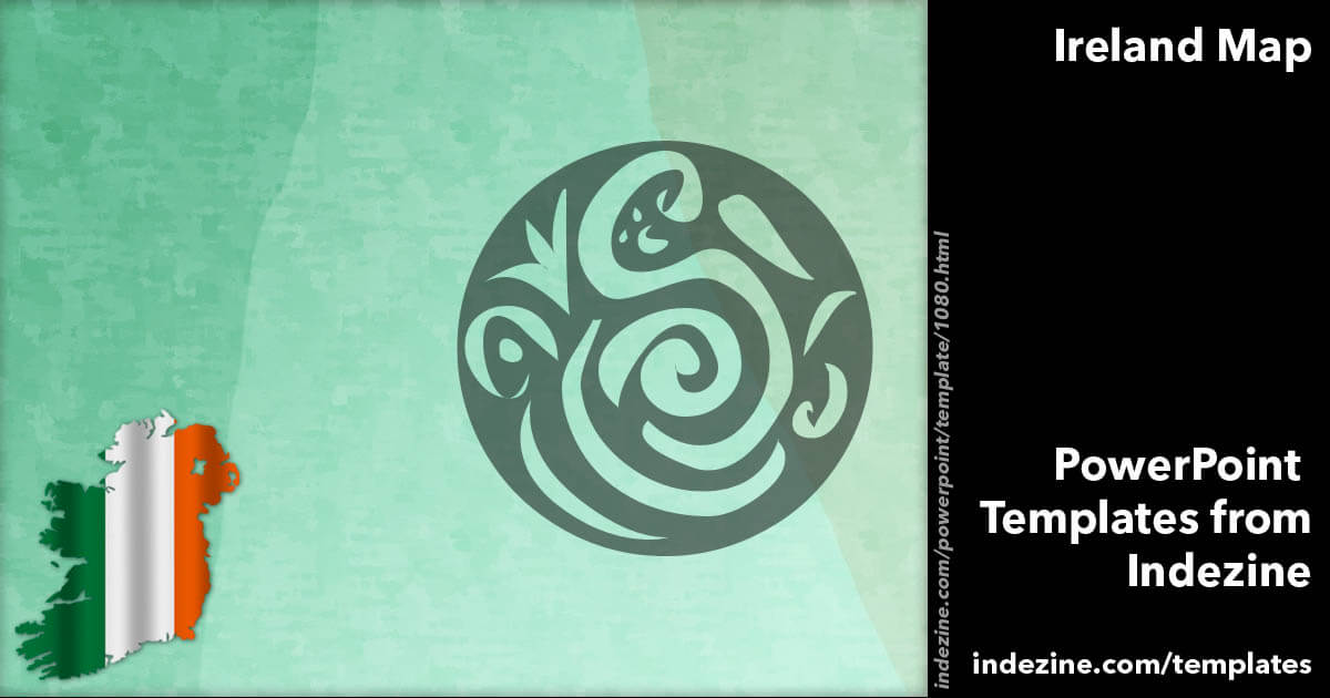 Ireland Map 02 PowerPoint Template