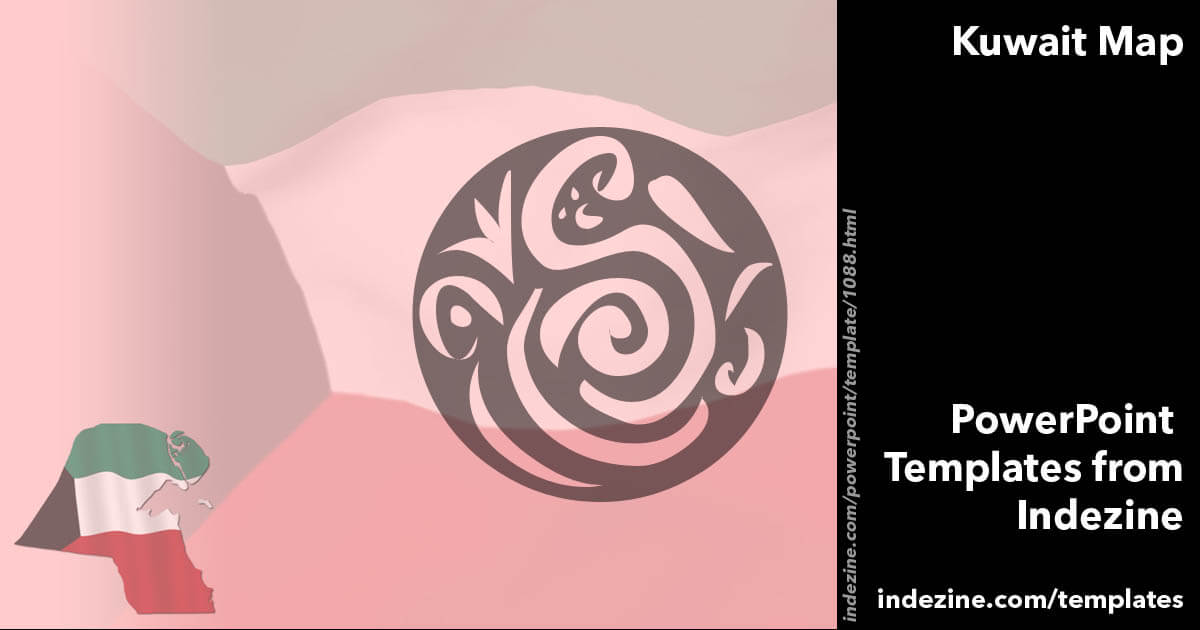 Kuwait Map 02 PowerPoint Template