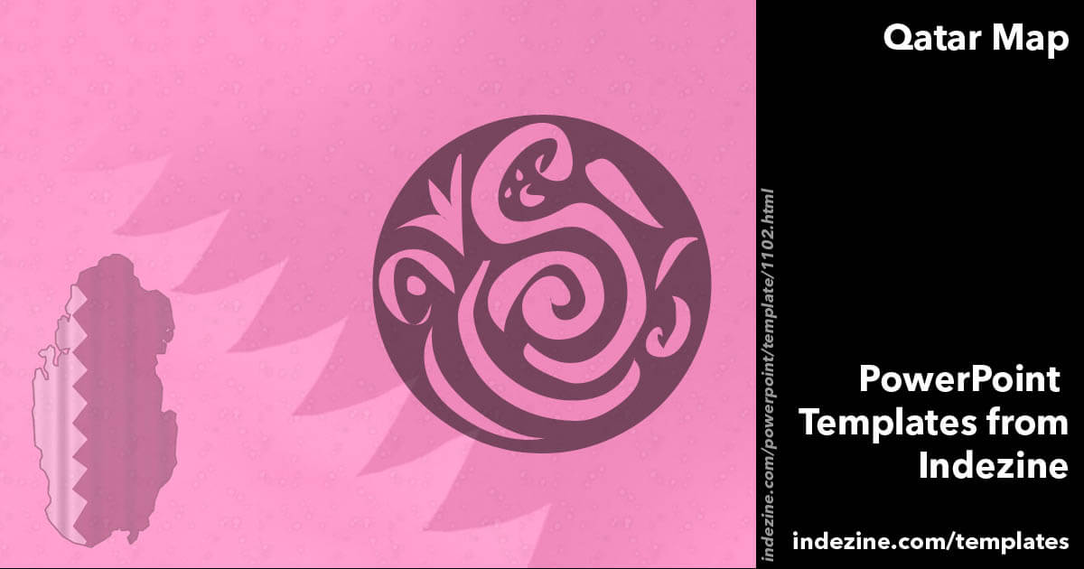 Qatar Map 02 PowerPoint Template
