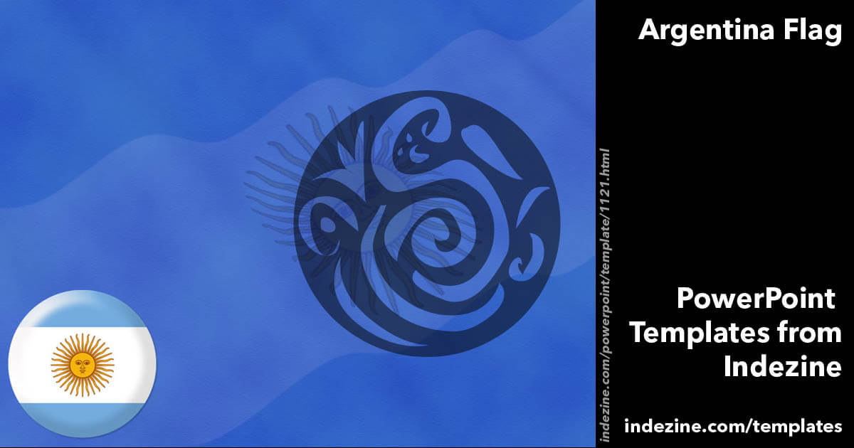 Argentina Flag 04 PowerPoint Template