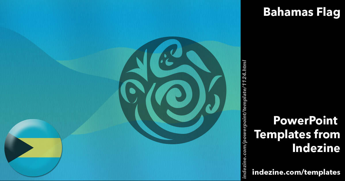 Bahamas Flag 06 PowerPoint Template