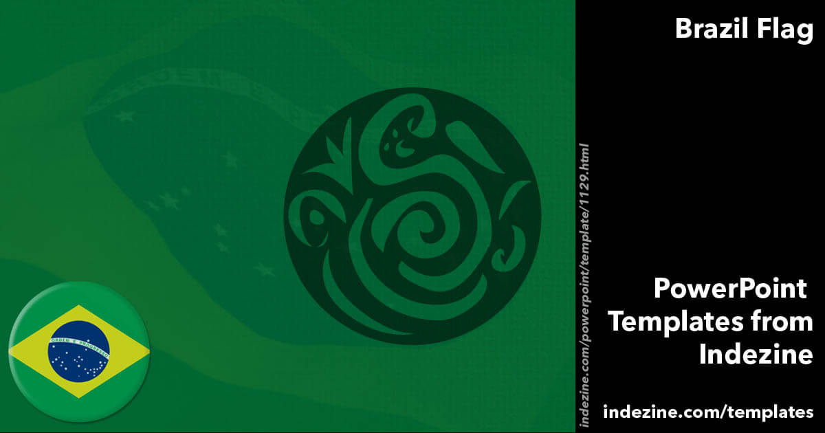 Brazil Flag 05 PowerPoint Template