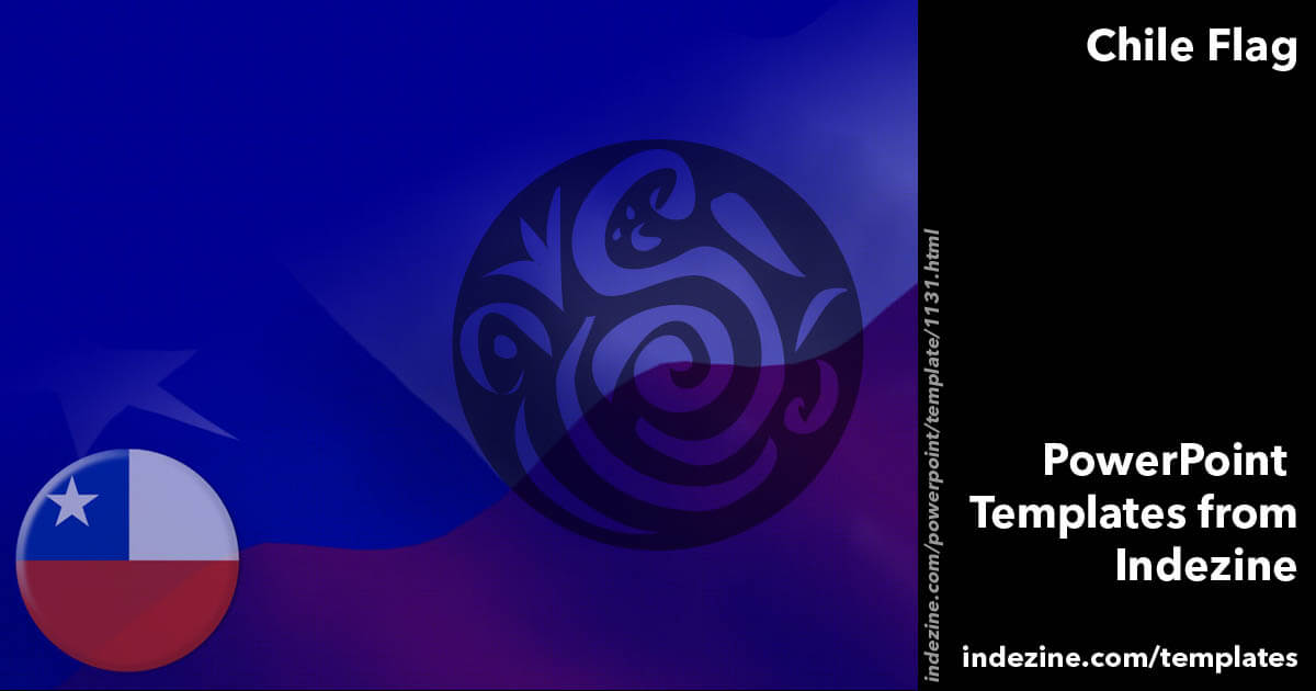 Chile Flag 04 PowerPoint Template