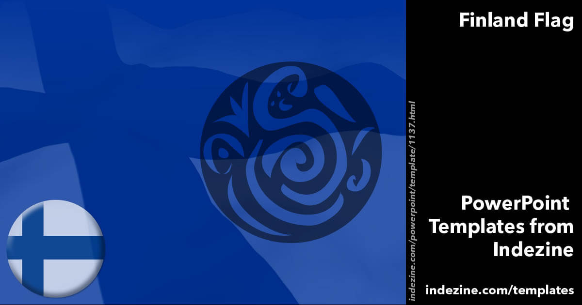 Finland Flag 04 PowerPoint Template