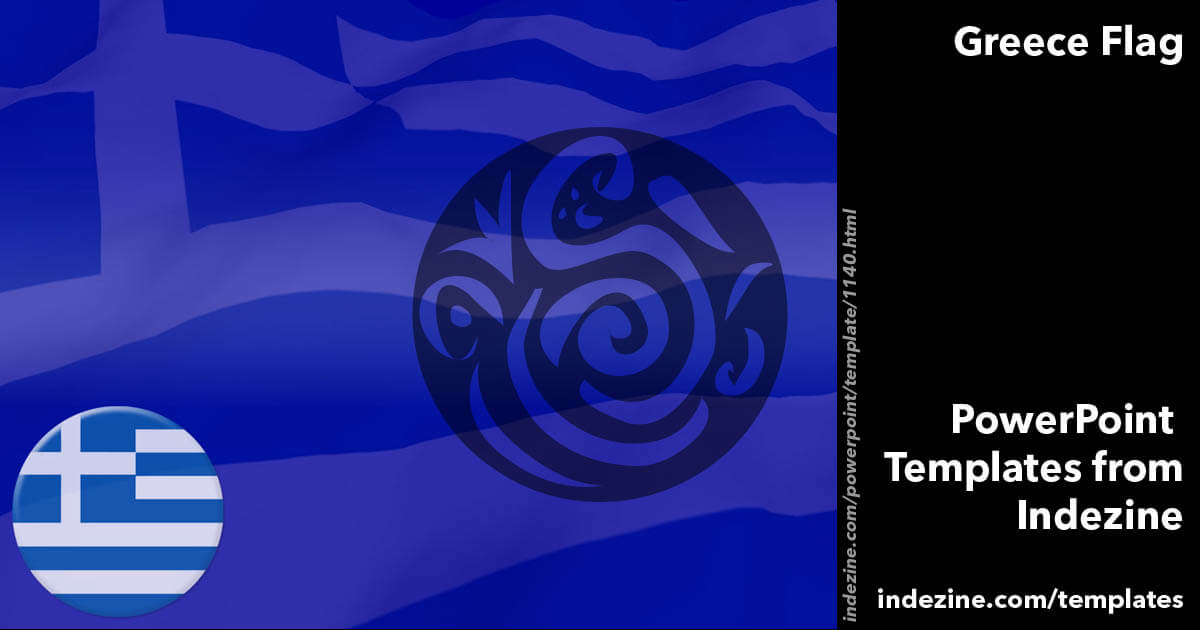 Greece Flag 04 PowerPoint Template
