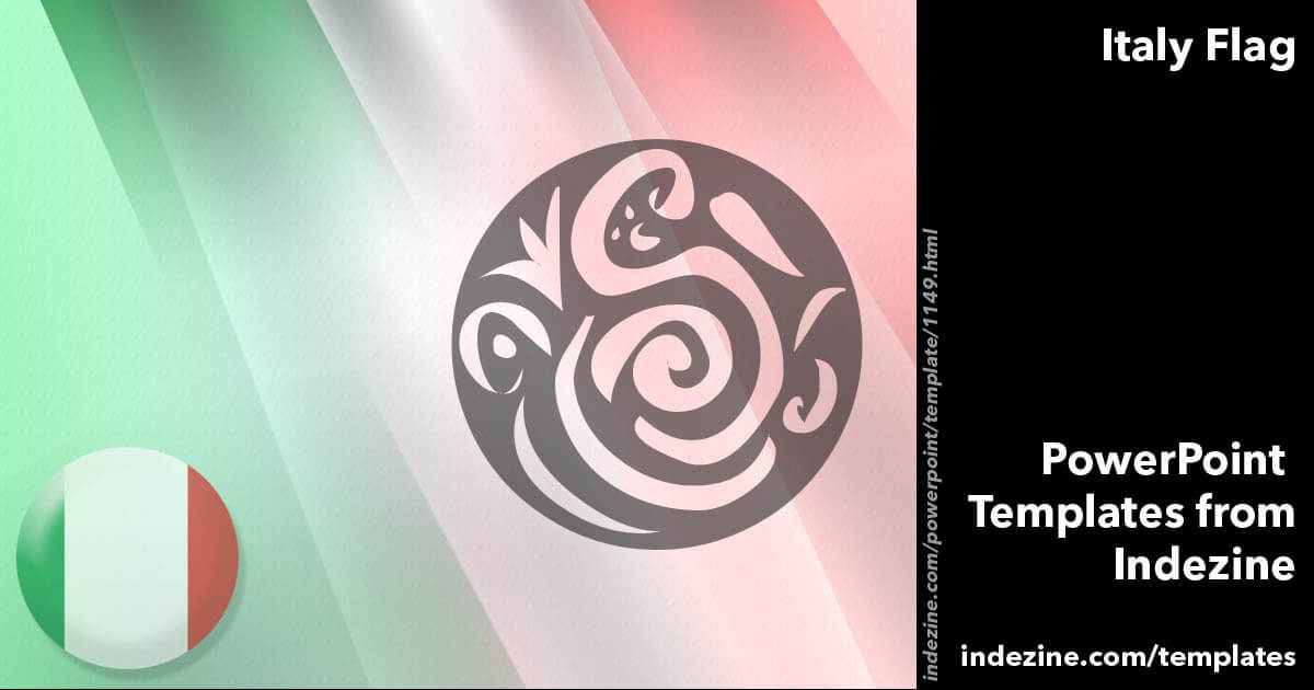 Italy Flag 06 PowerPoint Template