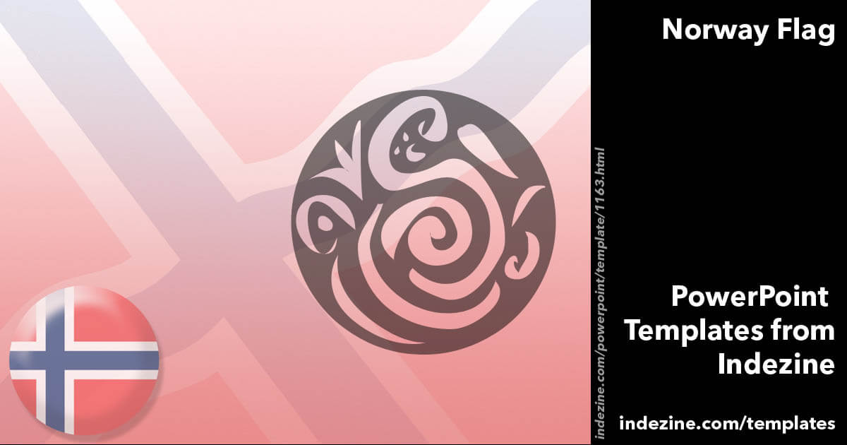 Norway Flag 06 PowerPoint Template