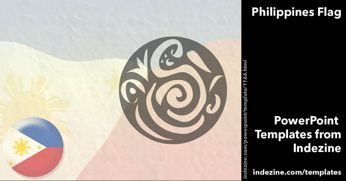 Philippines Flag 04 PowerPoint Template