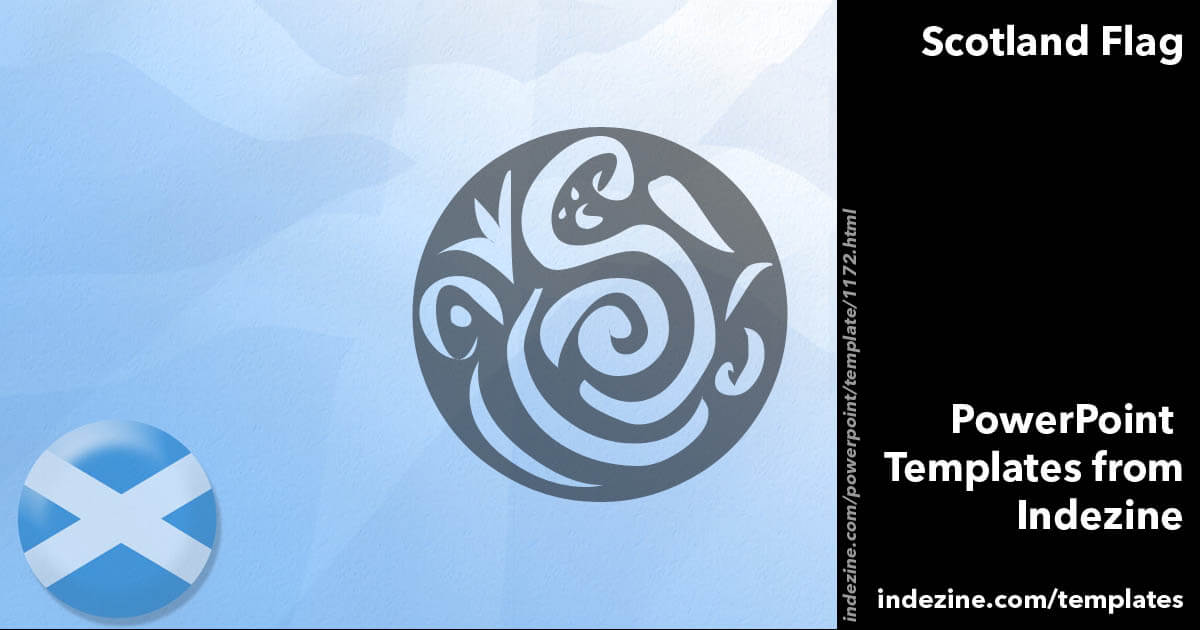 Scotland Flag 04 PowerPoint Template