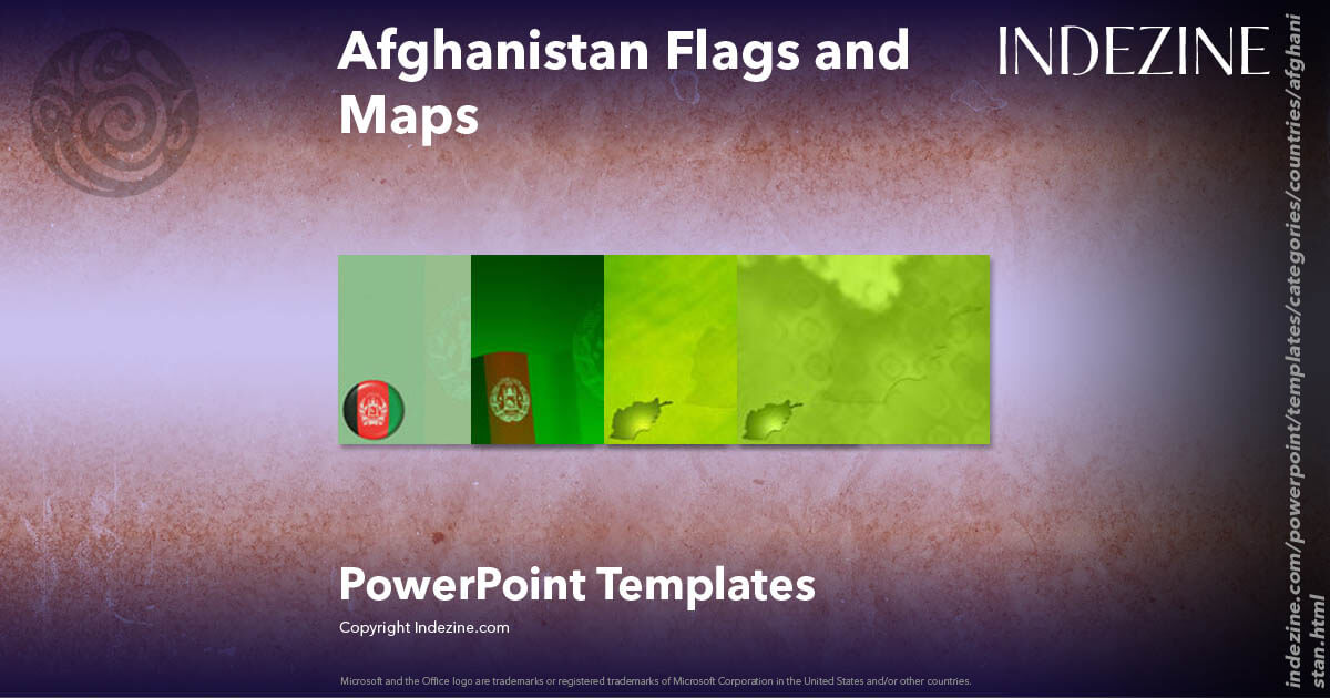Afghanistan Flags and Maps PowerPoint Templates