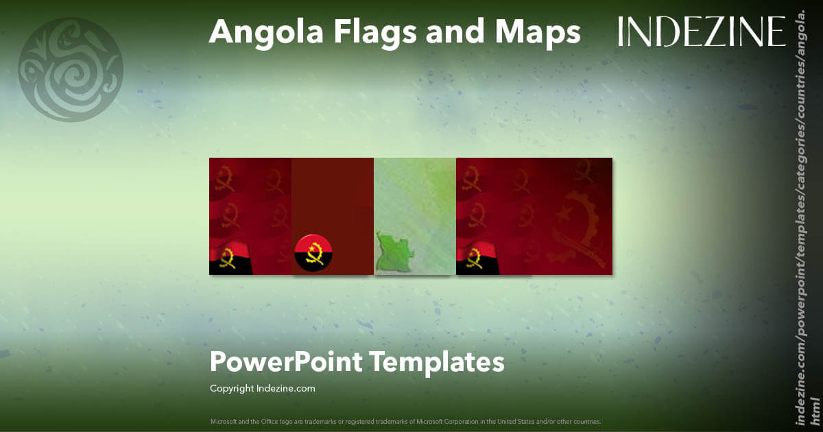 Angola Flags and Maps PowerPoint Templates