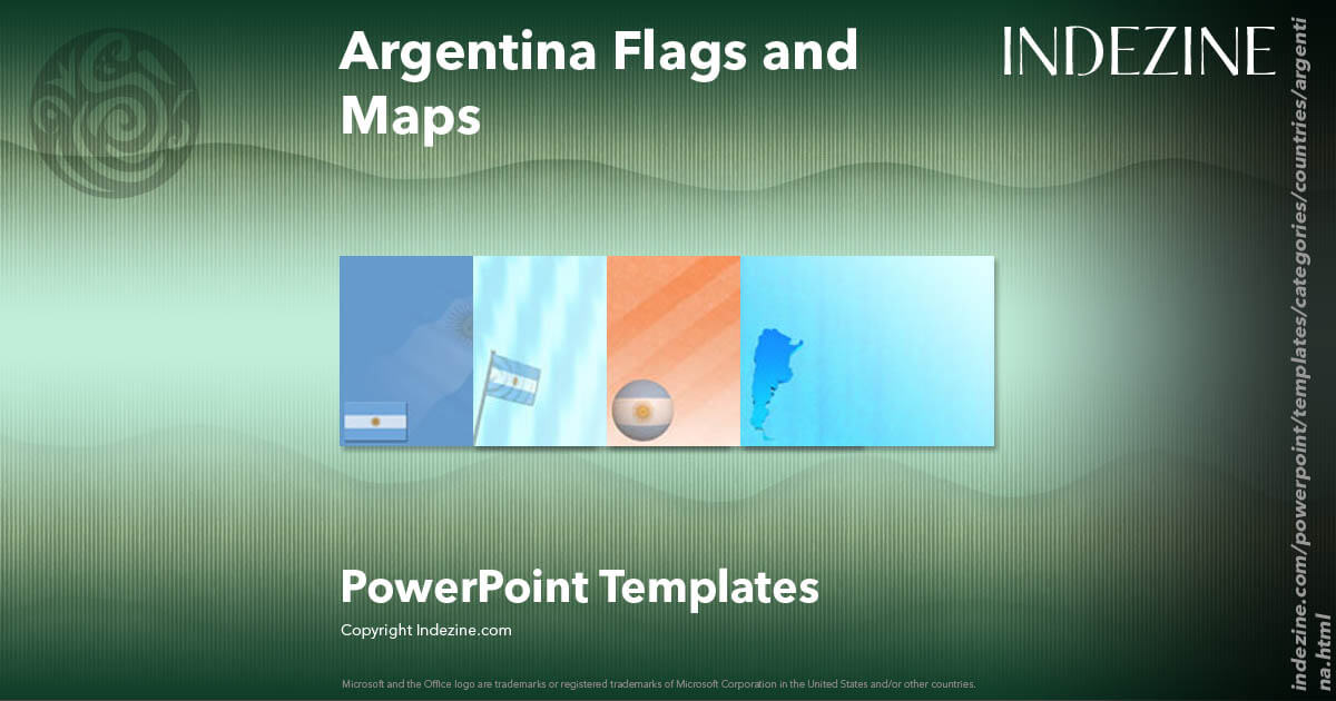 Argentina Flags and Maps PowerPoint Templates