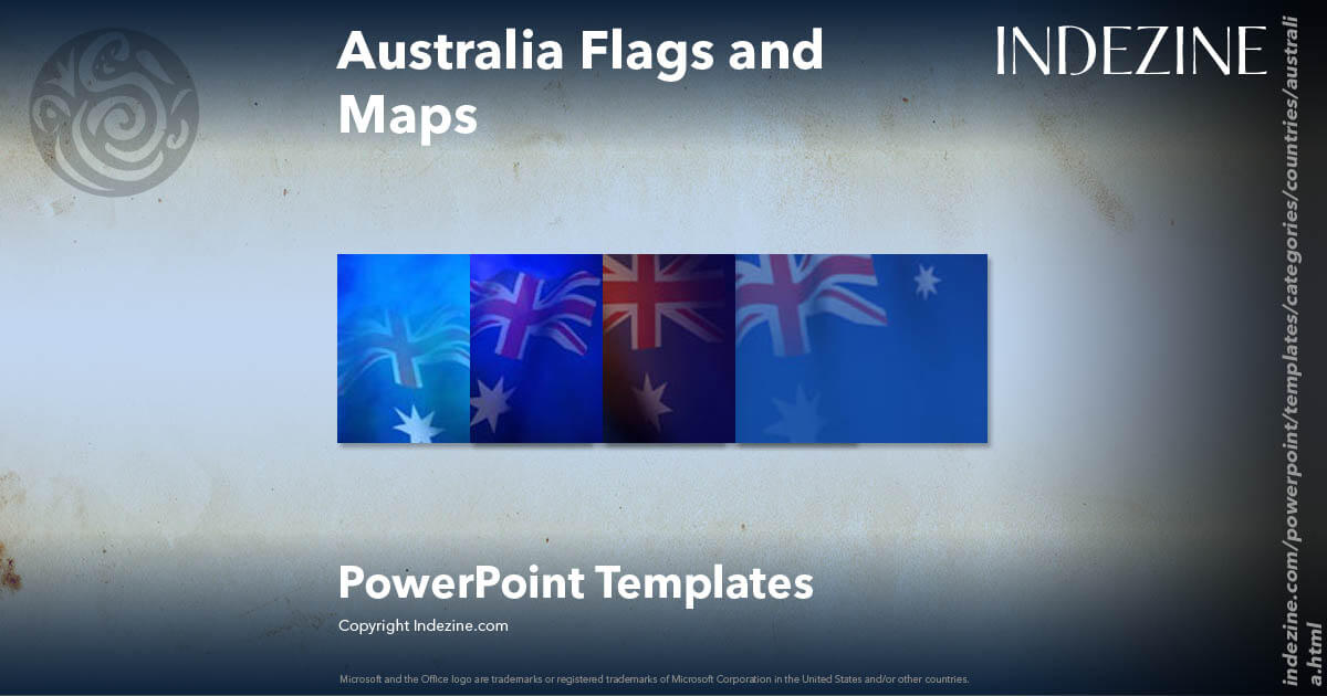 Australia Flags and Maps PowerPoint Templates
