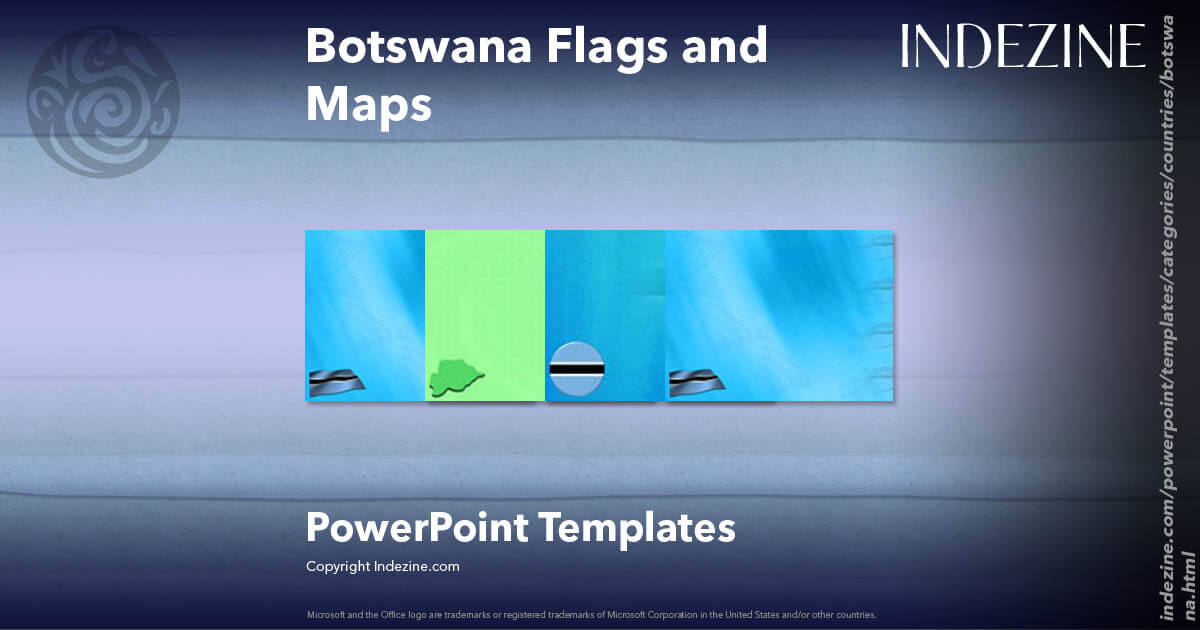 Botswana Flags and Maps PowerPoint Templates