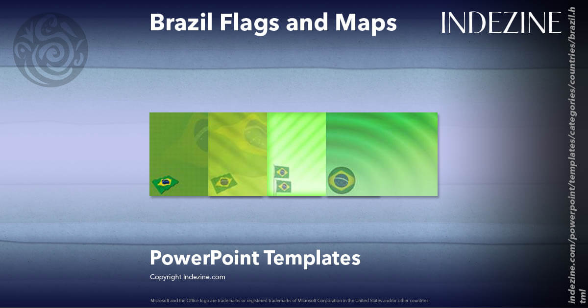 Brazil Flags and Maps PowerPoint Templates