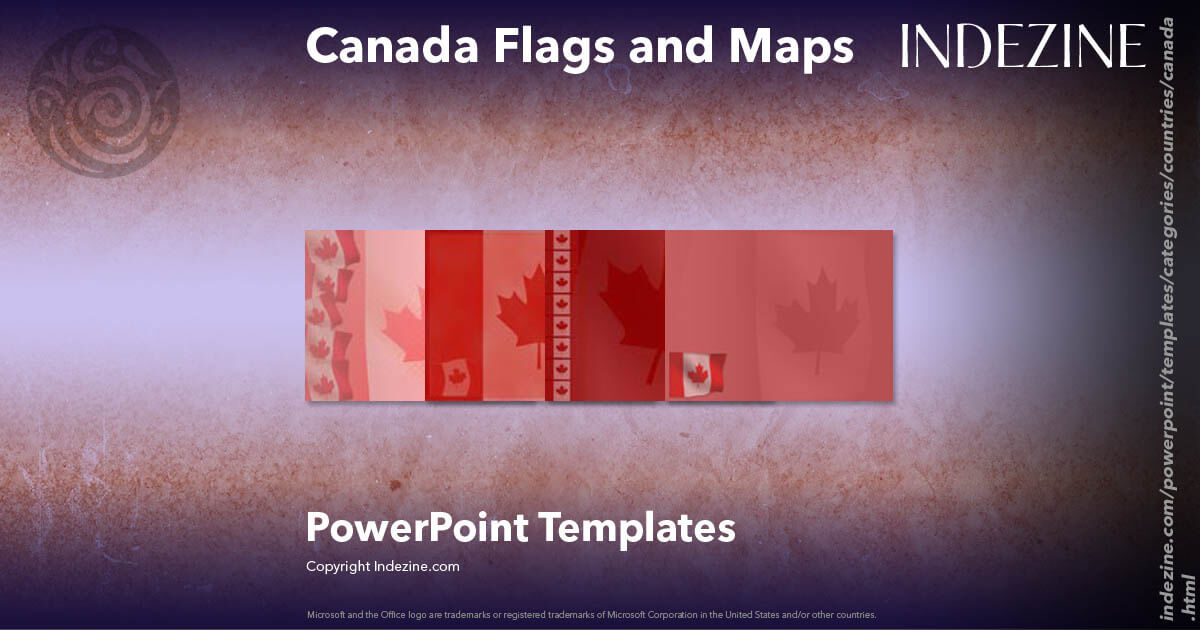Canada Flags and Maps PowerPoint Templates
