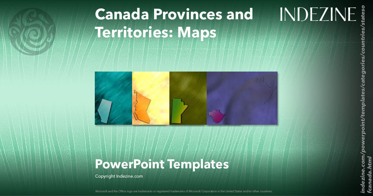 Canada Provinces and Territories: Maps PowerPoint Templates