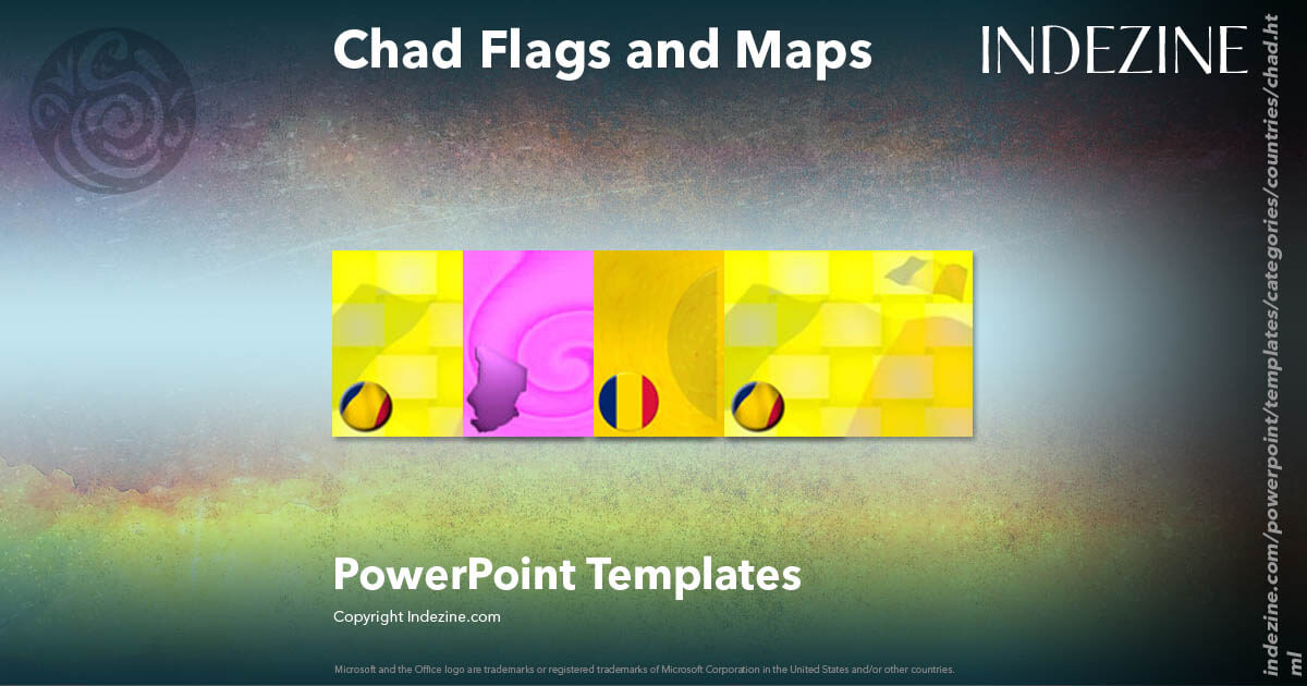 Chad Flags and Maps PowerPoint Templates