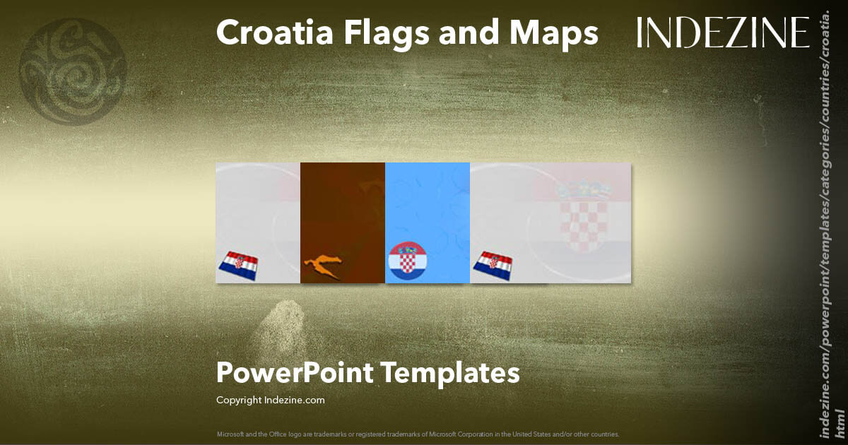 Croatia Flags and Maps PowerPoint Templates