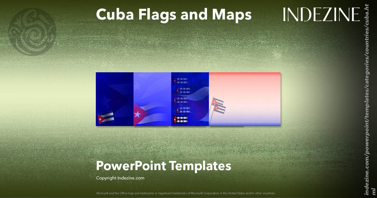 Cuba Flags and Maps PowerPoint Templates