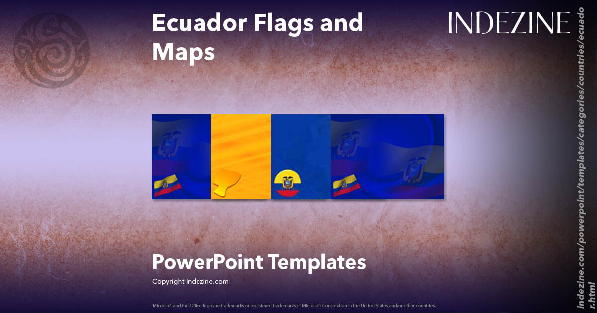 Ecuador Flags and Maps PowerPoint Templates