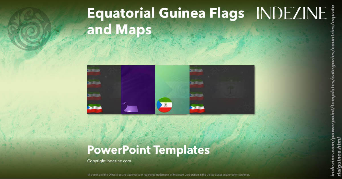 Equatorial Guinea Flags and Maps PowerPoint Templates