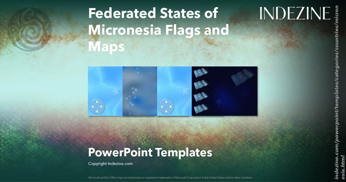 Federated States of Micronesia Flags and Maps PowerPoint Templates
