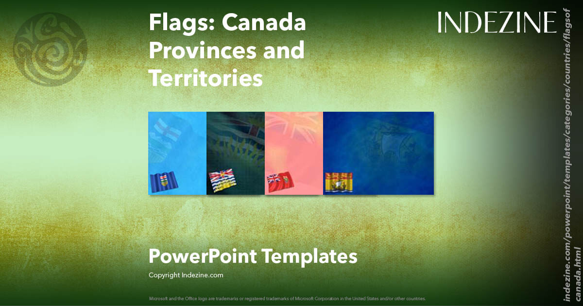 Flags: Canada Provinces and Territories PowerPoint Templates