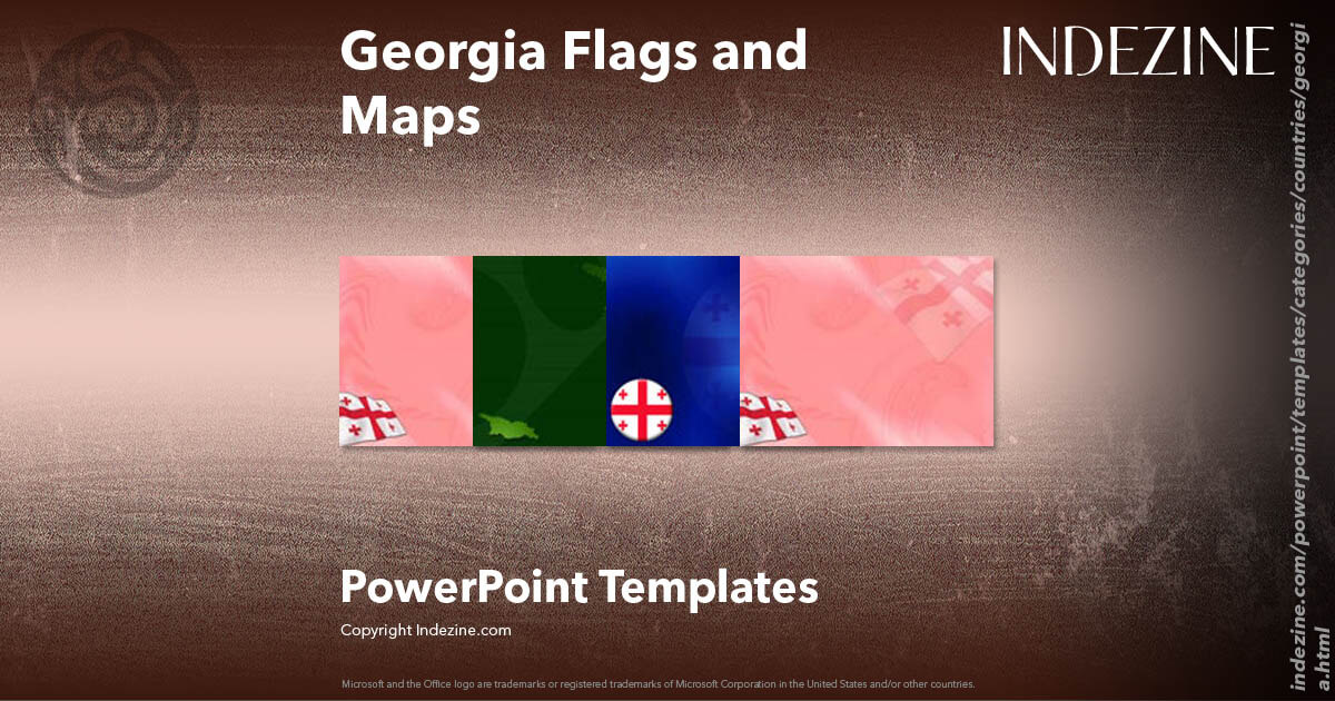 Georgia Flags and Maps PowerPoint Templates