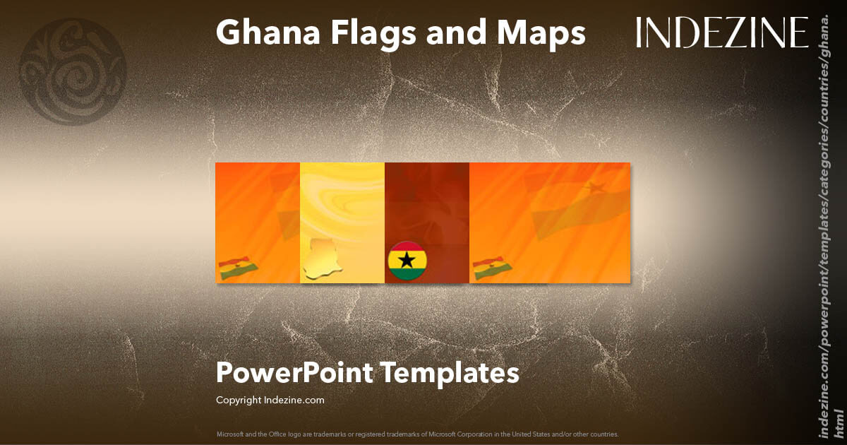 Ghana Flags and Maps PowerPoint Templates