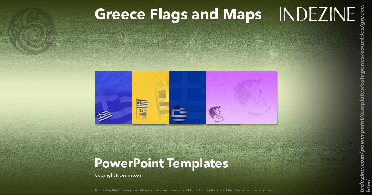 Greece Flags and Maps PowerPoint Templates