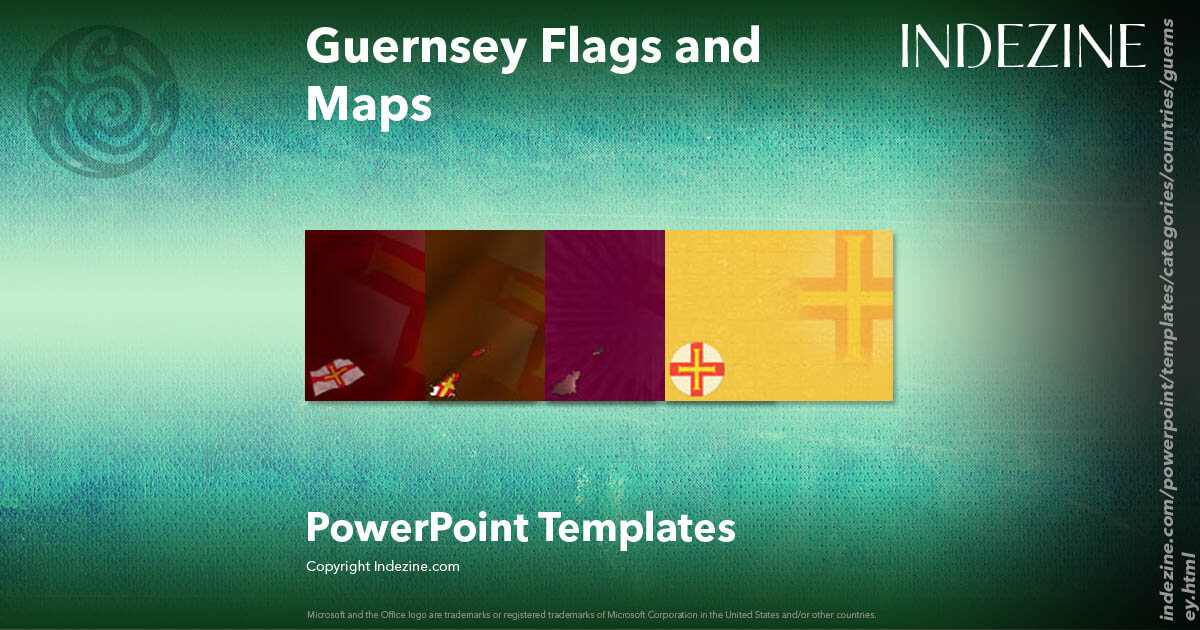 Guernsey Flags and Maps PowerPoint Templates