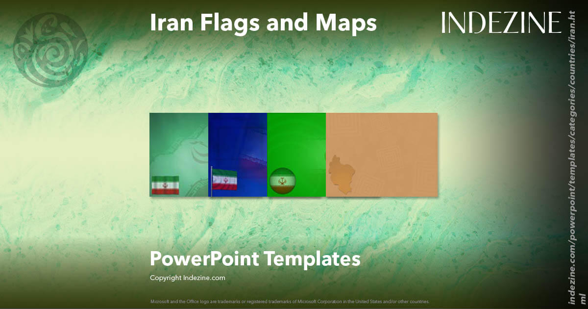 Iran Flags and Maps PowerPoint Templates