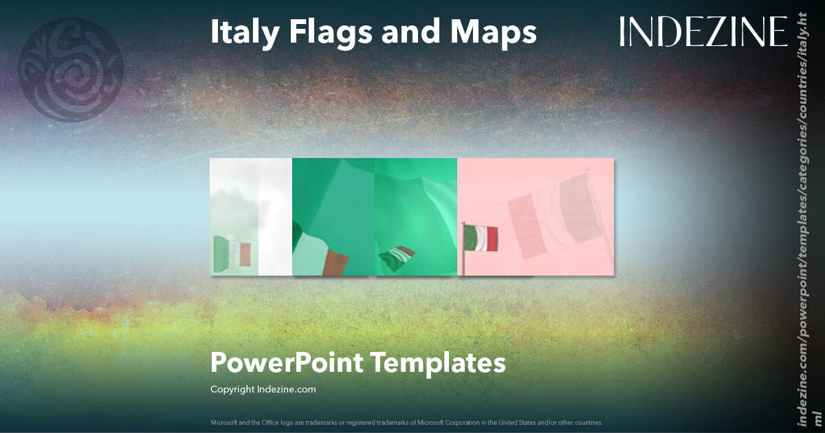 Italy Flags and Maps PowerPoint Templates